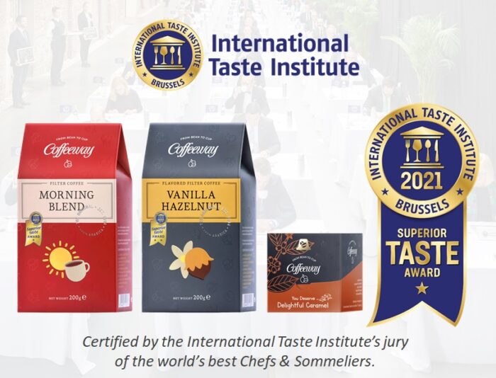 Coffeeway | Superior Taste Award for 3 Coffeeway products